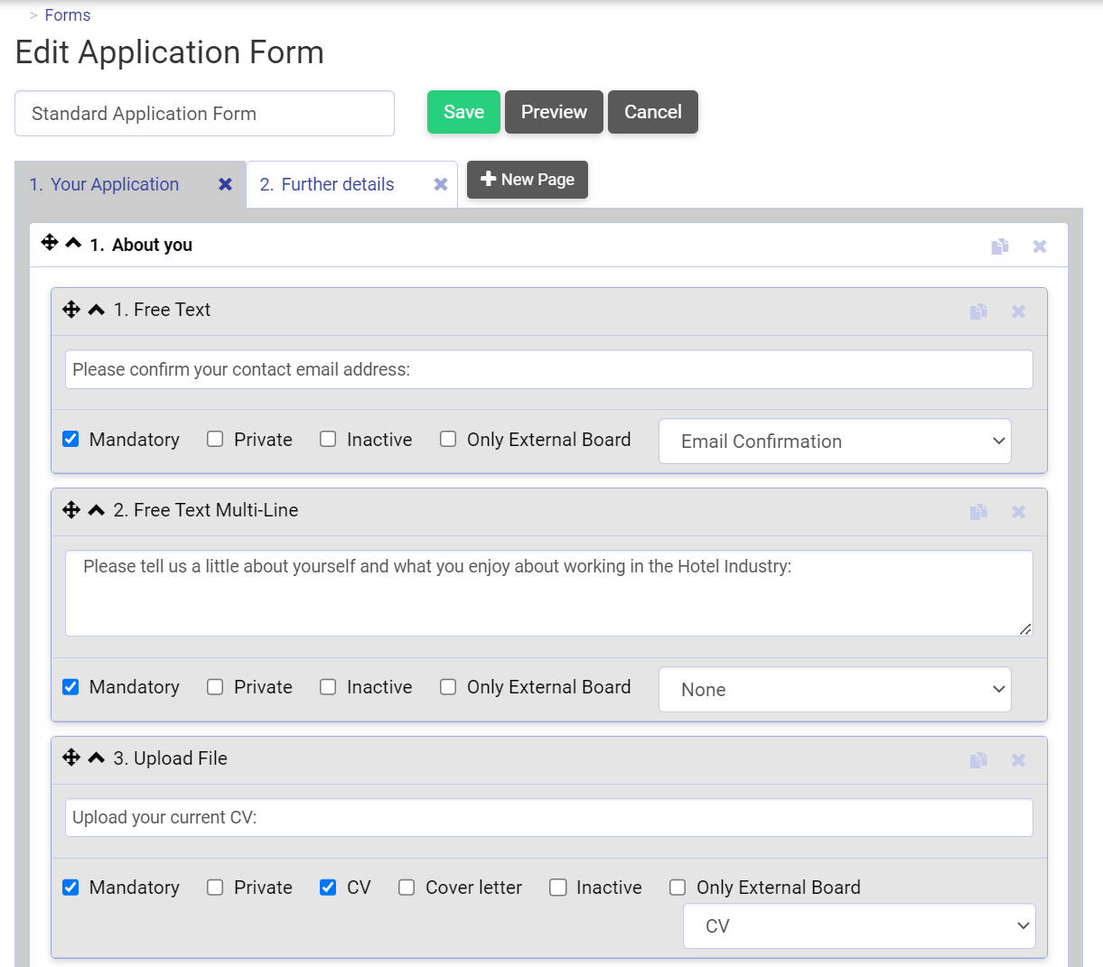 Components of a Form