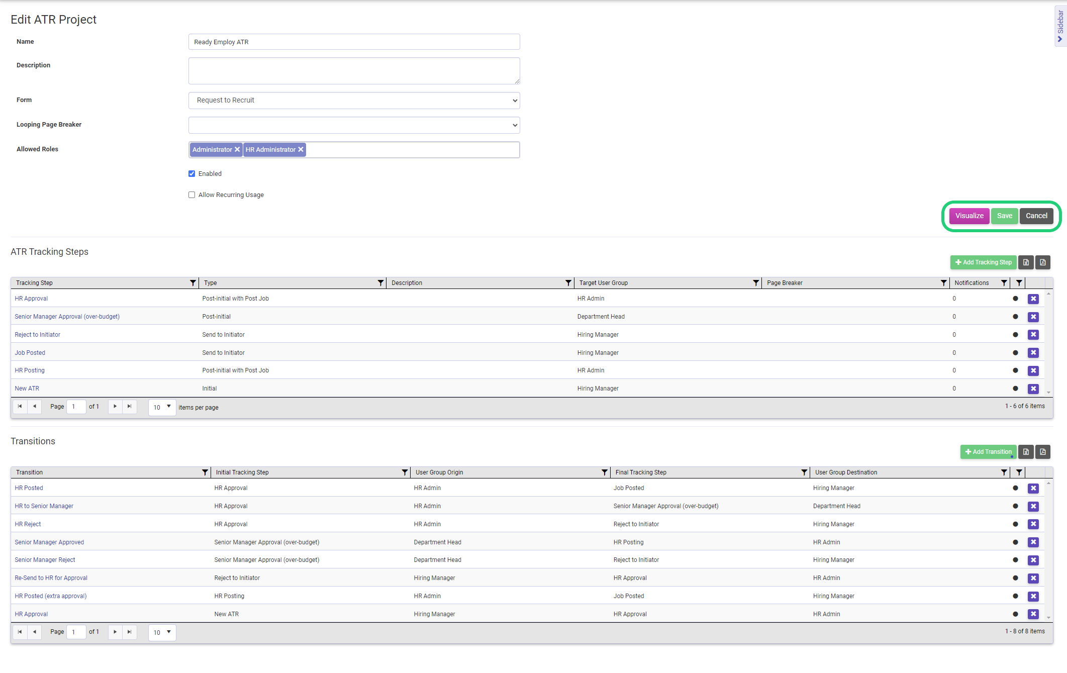 Creating an ATR Project
