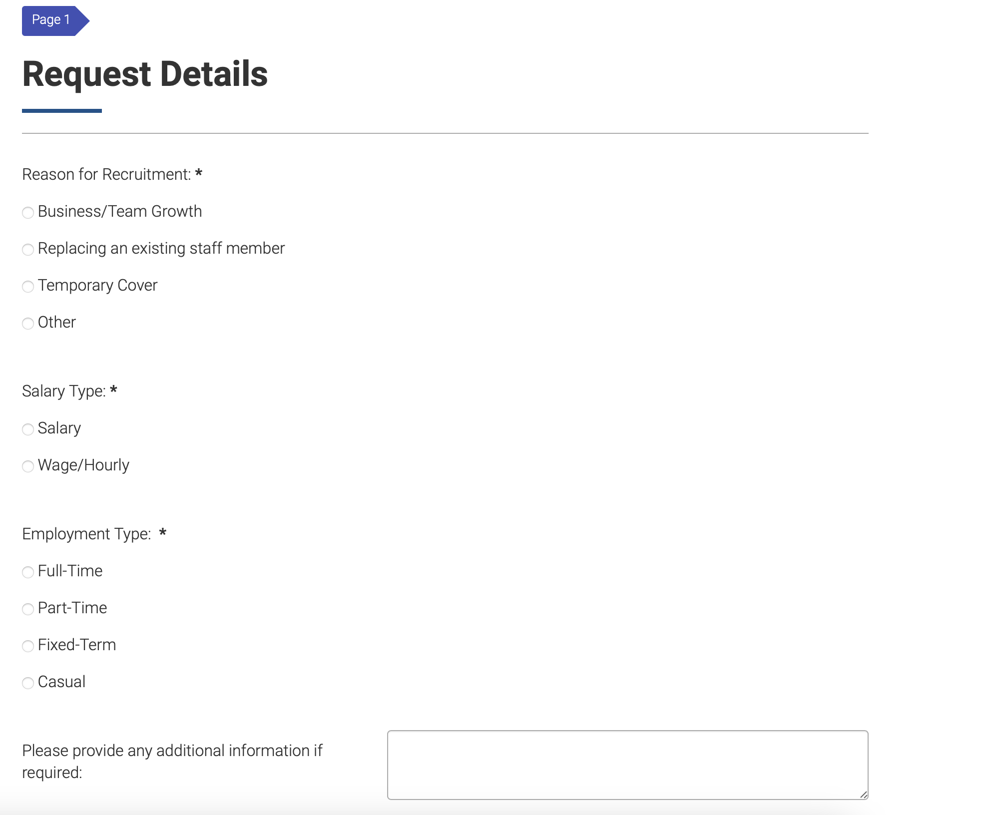 Approval to Recruit - ATR (Template)