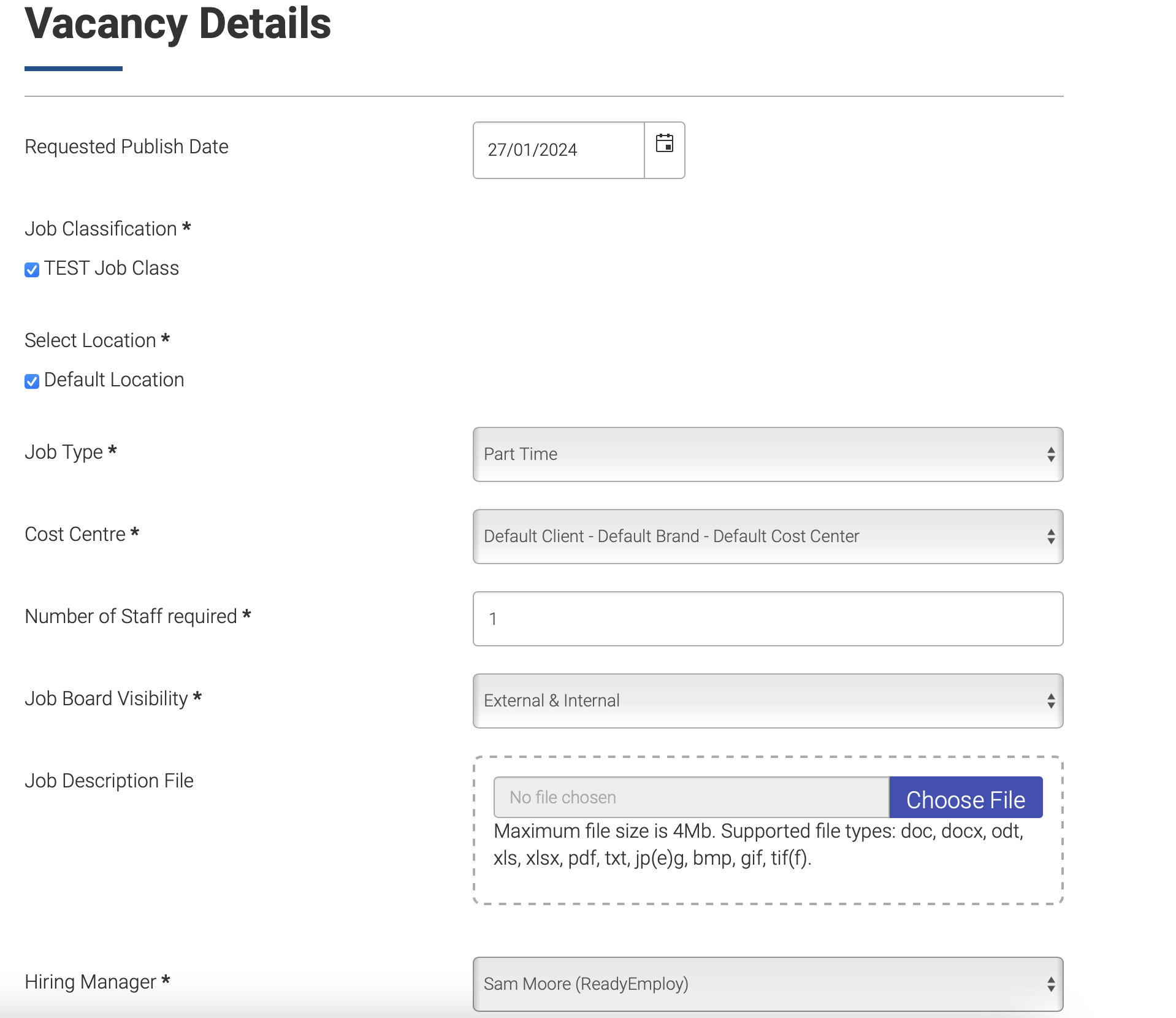 Approval to Recruit - ATR (Template)
