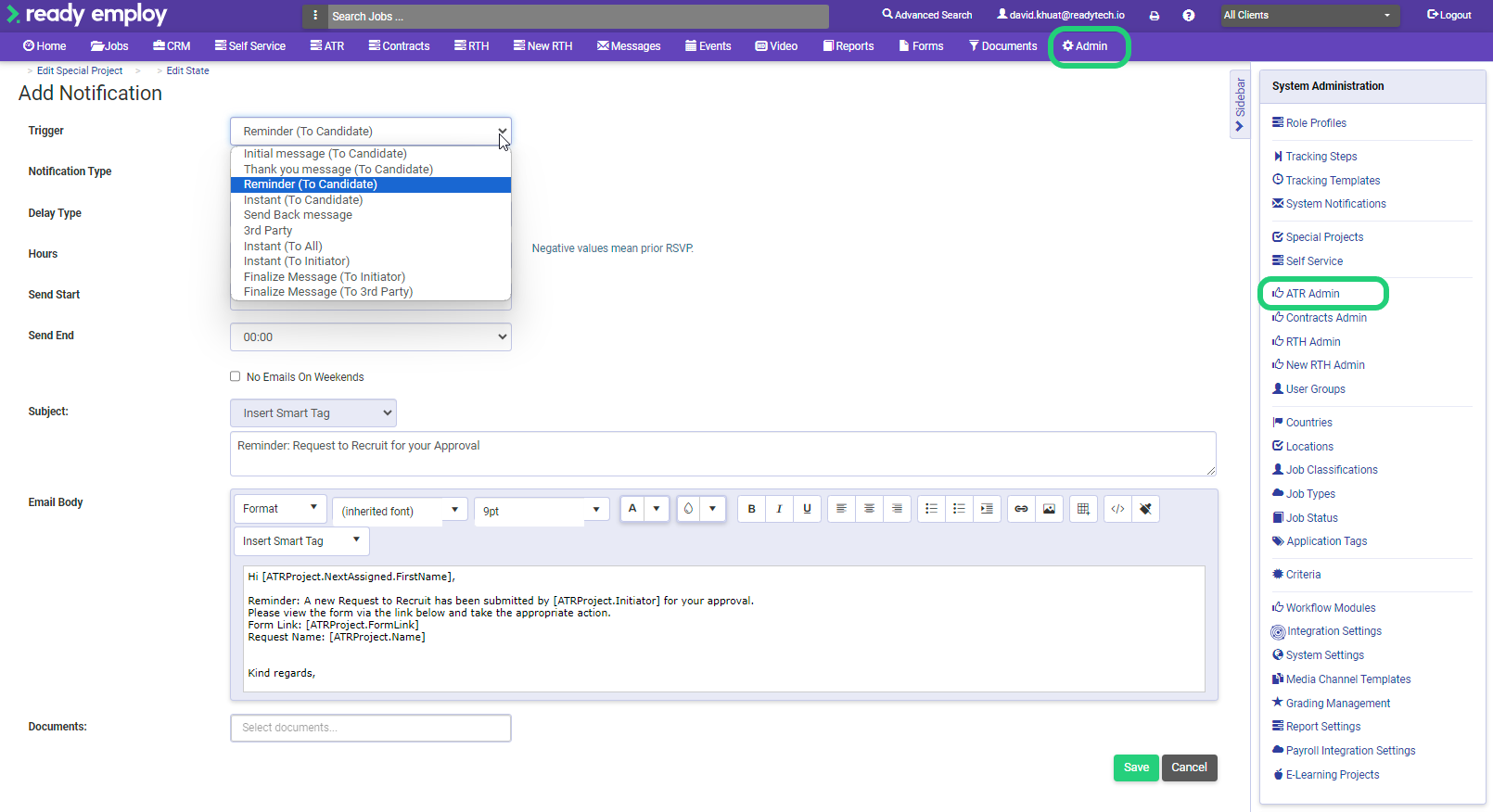 Creating an ATR Project